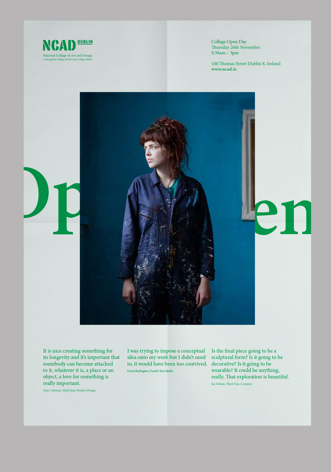 NCAD Open Day Poster – 100 Archive