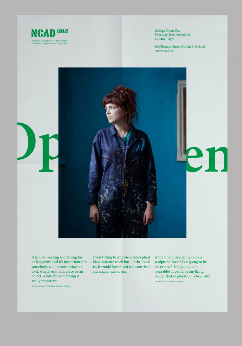 NCAD Open Day Poster – 100 Archive
