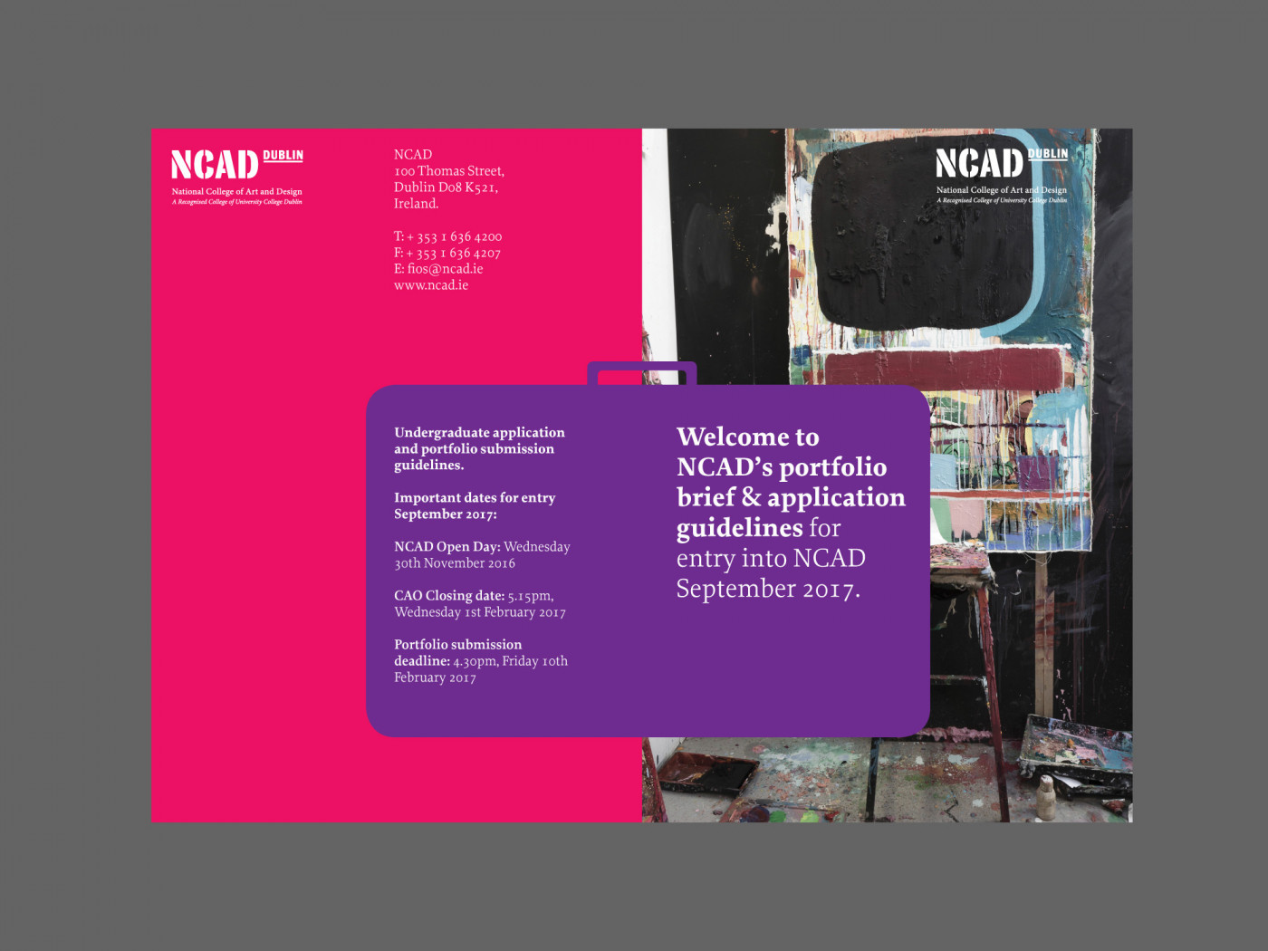 NCAD Portfolio Brief – 100 Archive