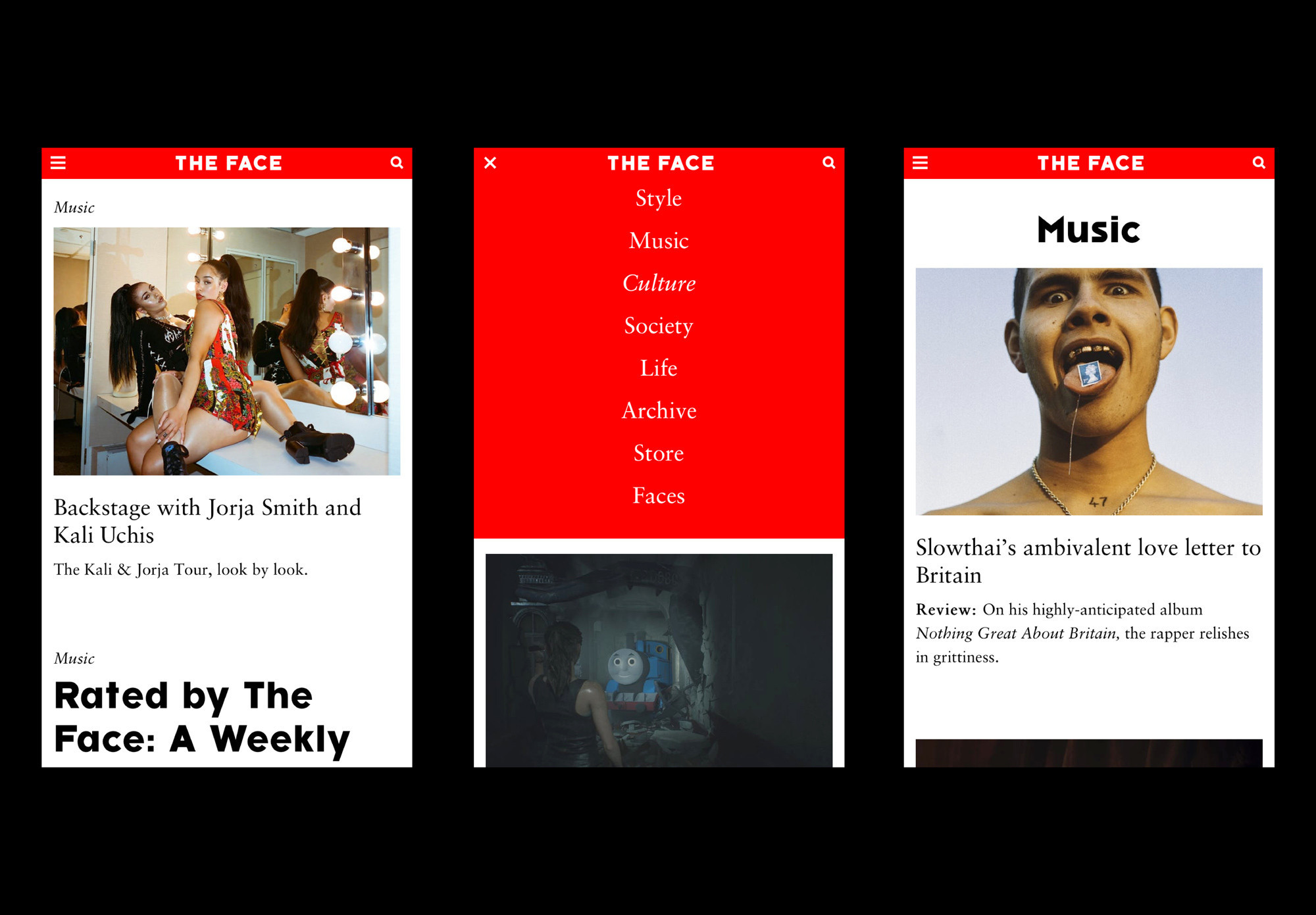 The Face Website – 100 Archive