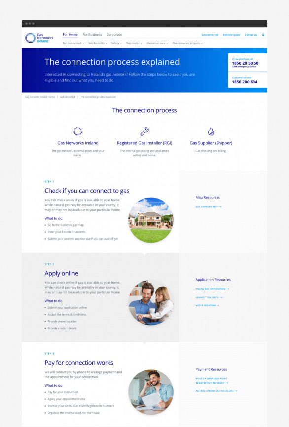 Gas Networks Ireland Website – 100 Archive