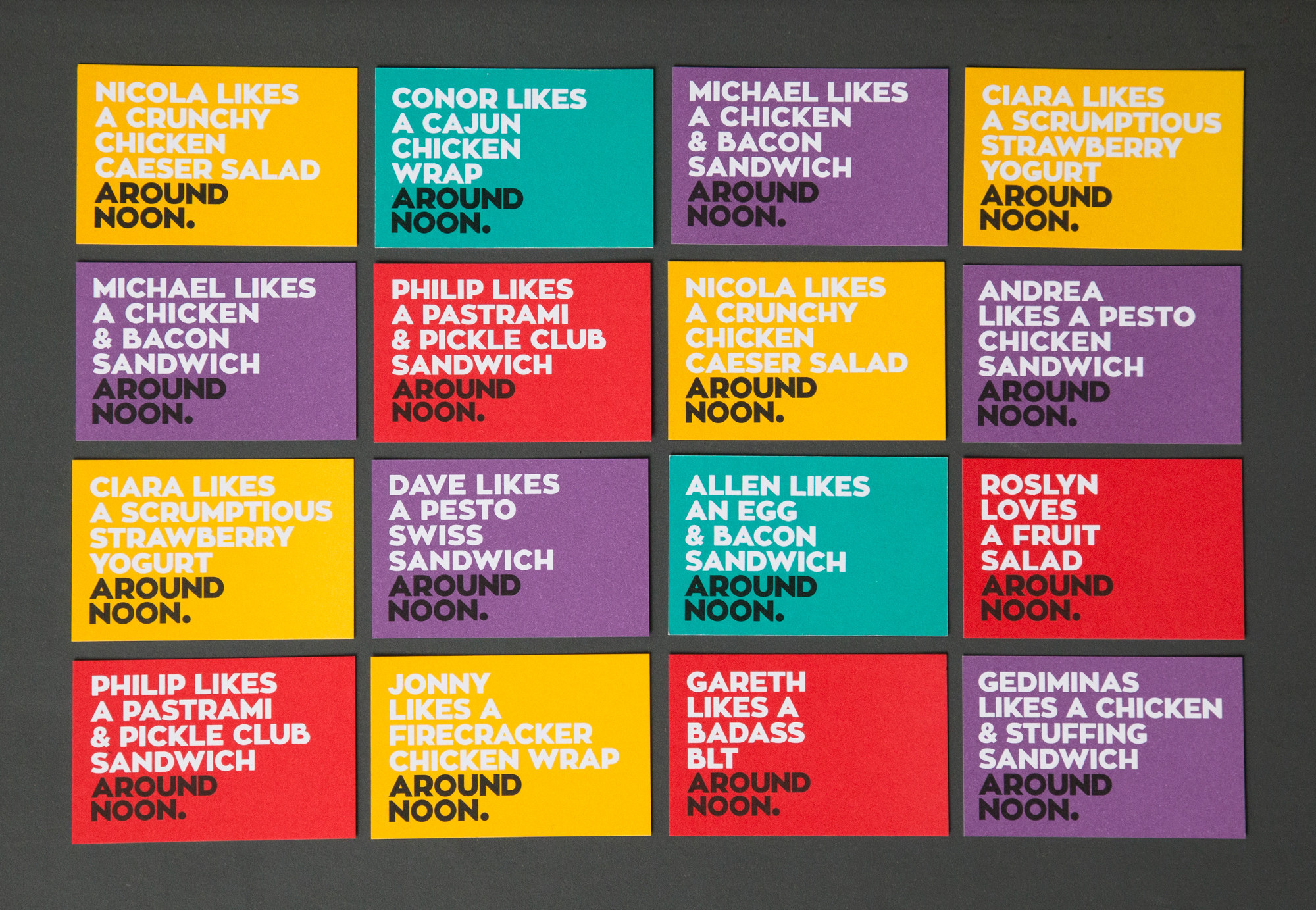 Around Noon Identity and Signage – 100 Archive