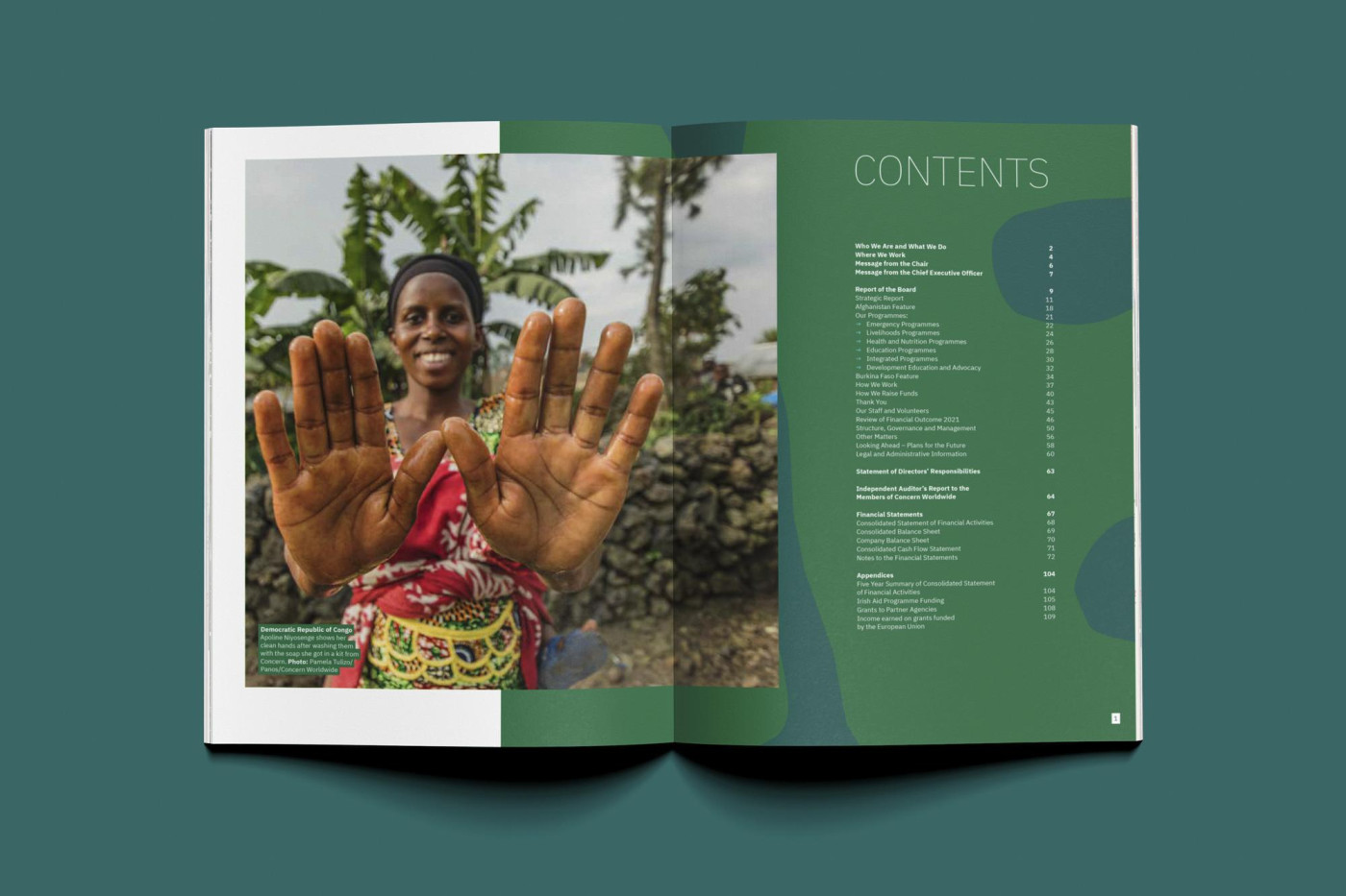 Concern Worldwide Annual Report 2021 – 100 Archive