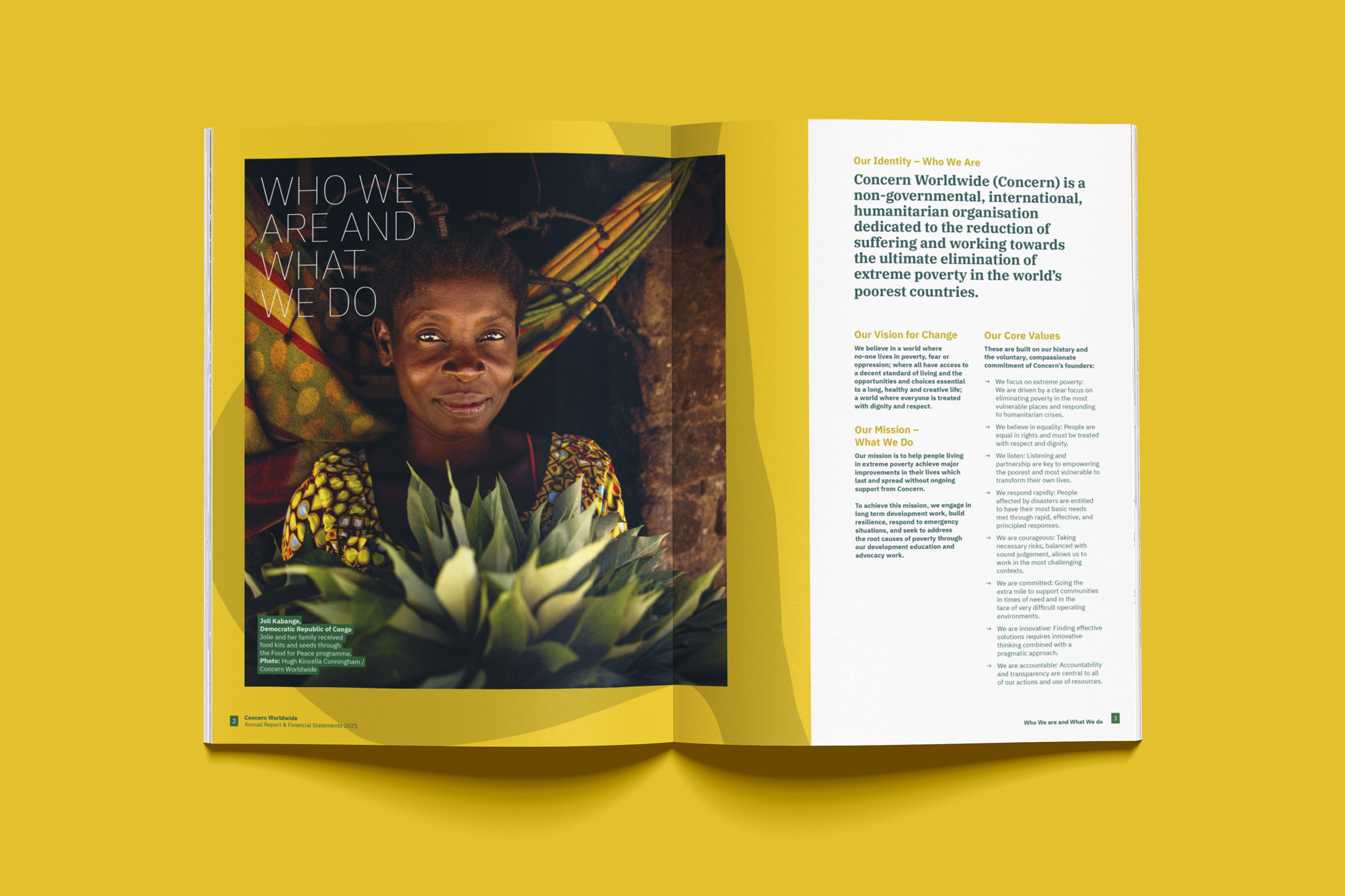 Concern Worldwide Annual Report 2021 – 100 Archive