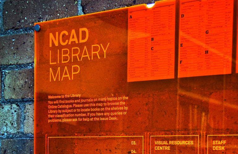 NCAD Library Signage System – 100 Archive