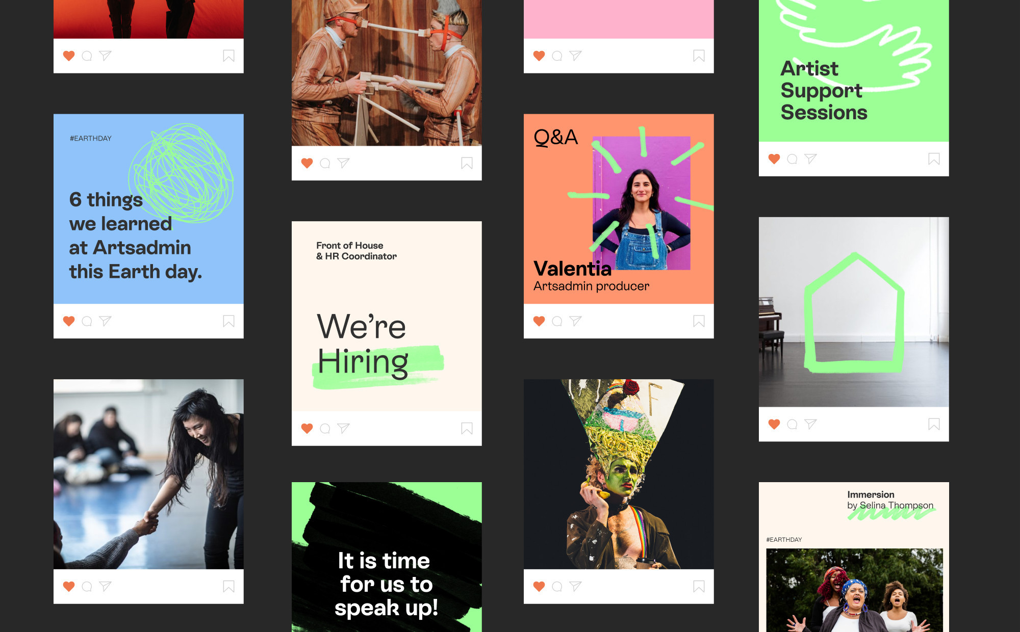 Artsadmin rebrand – 100 Archive